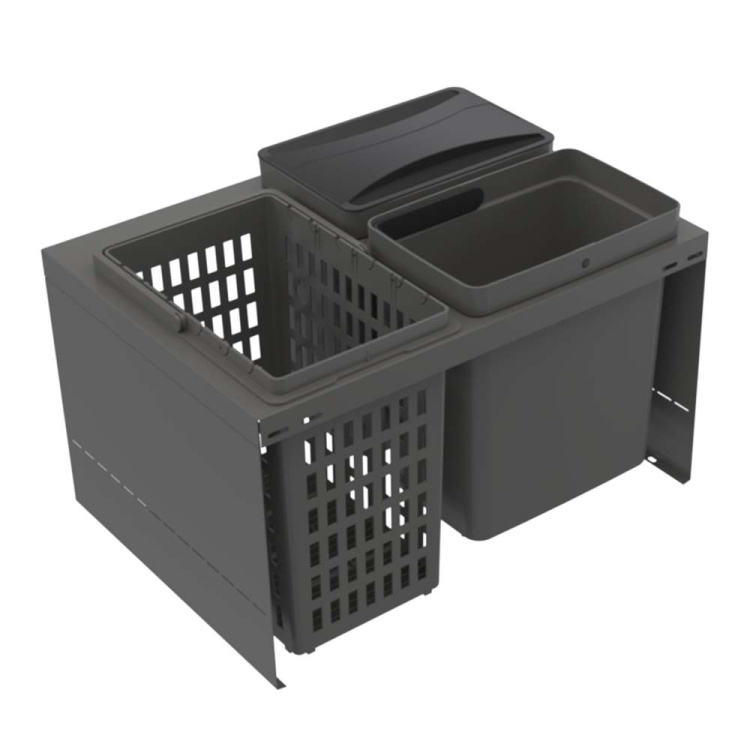 Kildesorteringssett - Cube Compact Eco - Mørkegrå